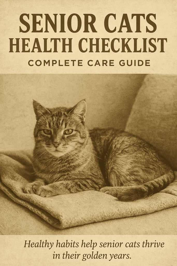 Senior Cats Health Checklist (2025 Complete Care Guide)