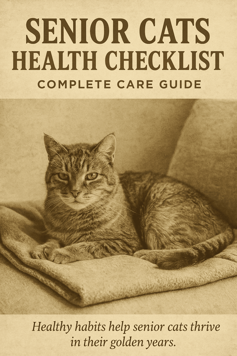 Senior Cats Health Checklist (2025 Complete Care Guide)